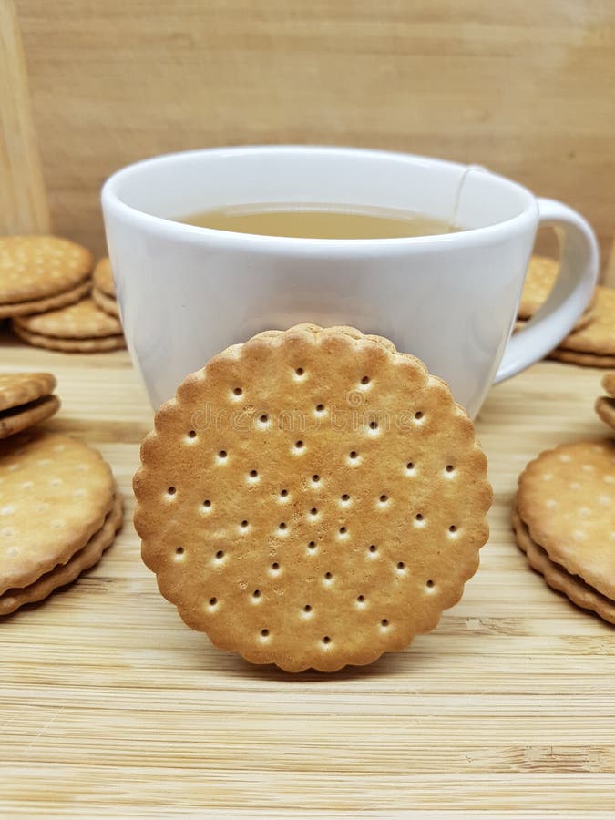 Round biscuits stock image. Image of cracker, double - 135912113
