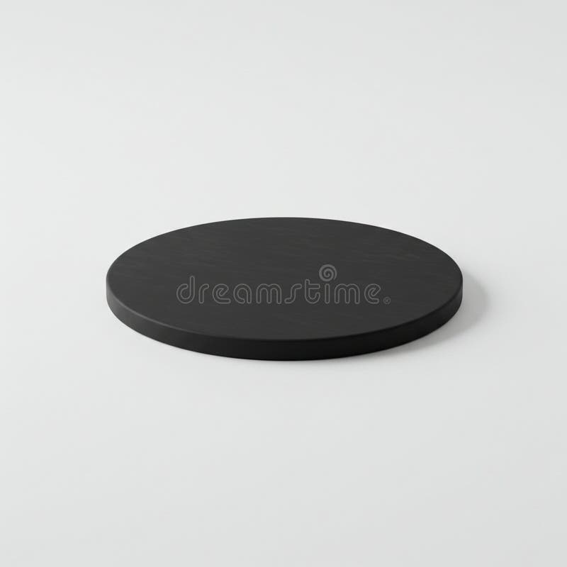 Round Black Platform Made of a Smooth, Matte Material. it Appears To Be ...