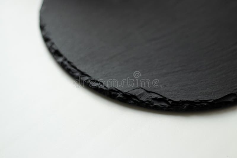 Round black slate board stock image. Image of background - 198227527