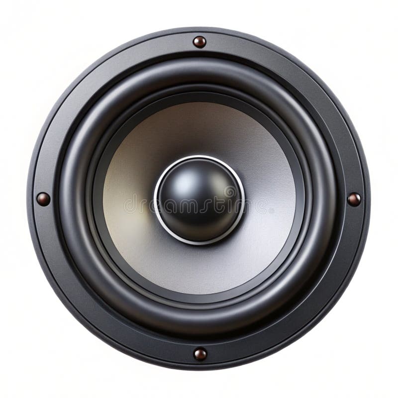 Round black sound speaker stock illustration. Illustration of aesthetic ...