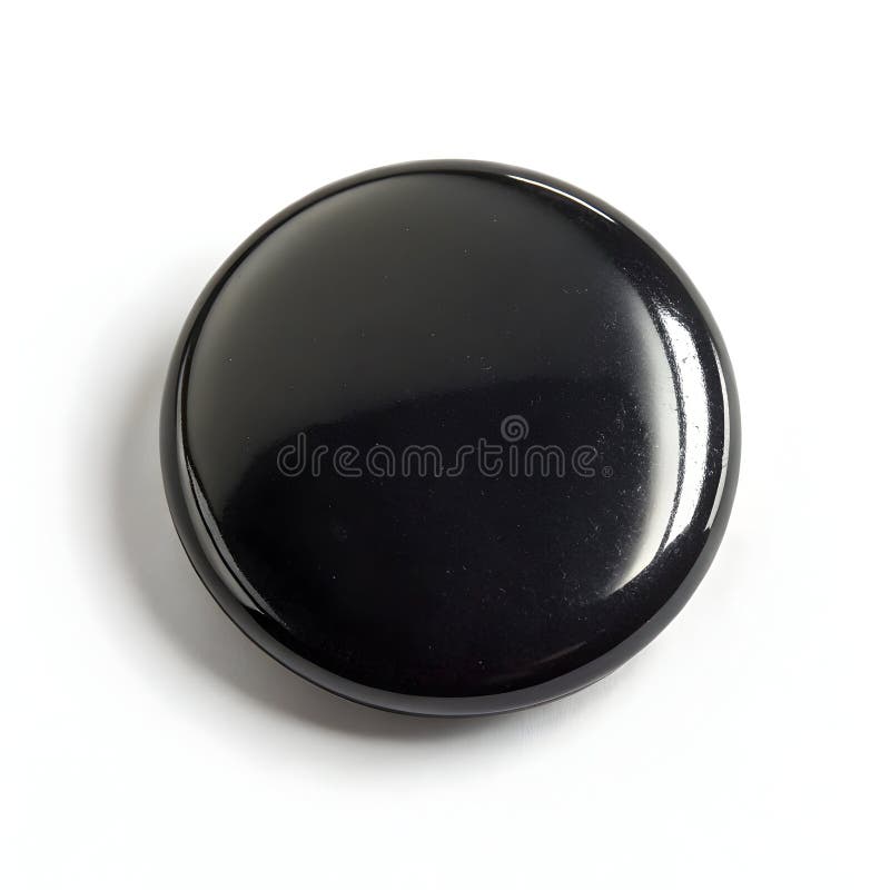 Round Black Web Button Top View Isolated on White Background Stock ...