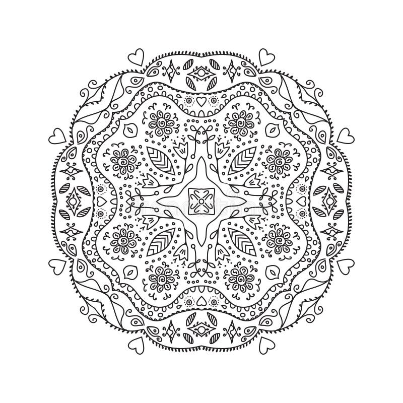 Round Black and White Pattern Stock Vector - Illustration of form ...