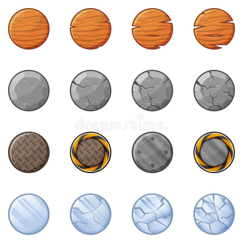 Round Blocks for Physics Game 1 Stock Vector - Illustration of tower ...