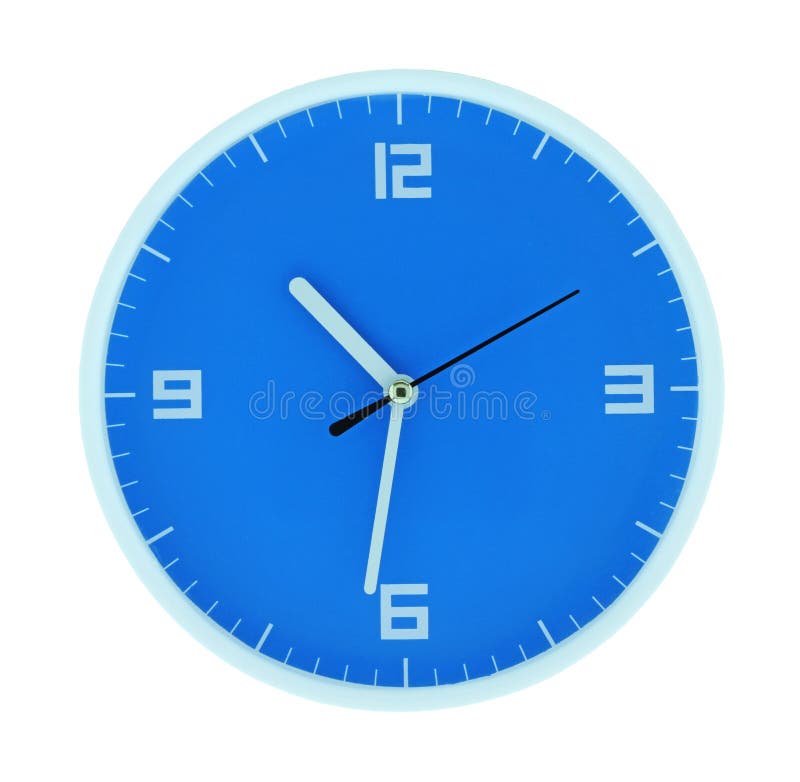 Round blue clock stock photo. Image of number, blue, monitor - 30107640