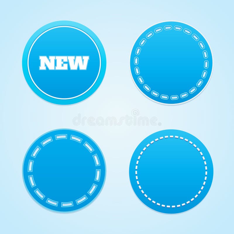 Round blue labels. stock vector. Illustration of seasonal - 47908197