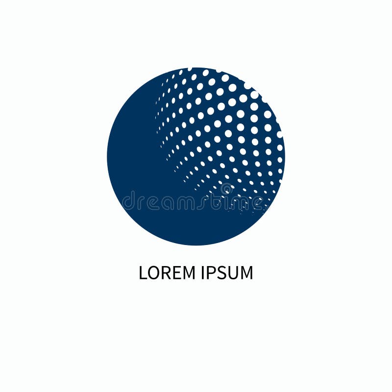 Round Blue Logo of Telecommunications Stock Vector - Illustration of ...