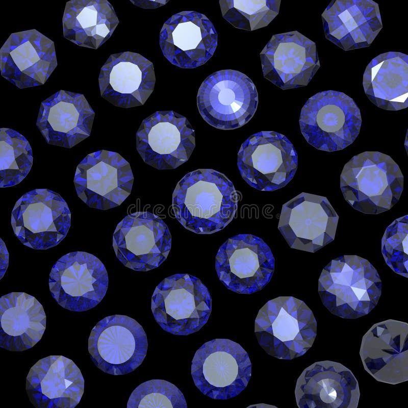 Round Blue Sapphire Isolated . Gemstone Stock Image - Image of gemstone ...