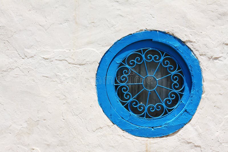 Round blue window stock image. Image of architecture - 20446587