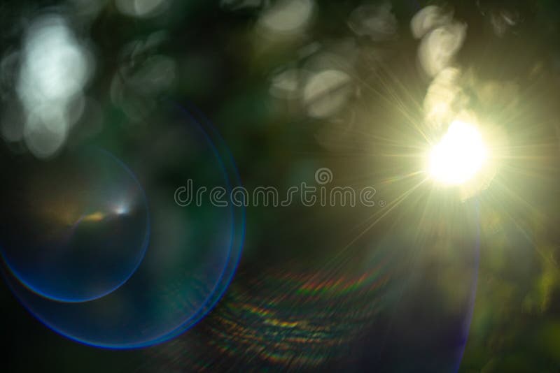 Round Bokeh and Sun Rays Soft Focus Stock Image - Image of beautiful ...