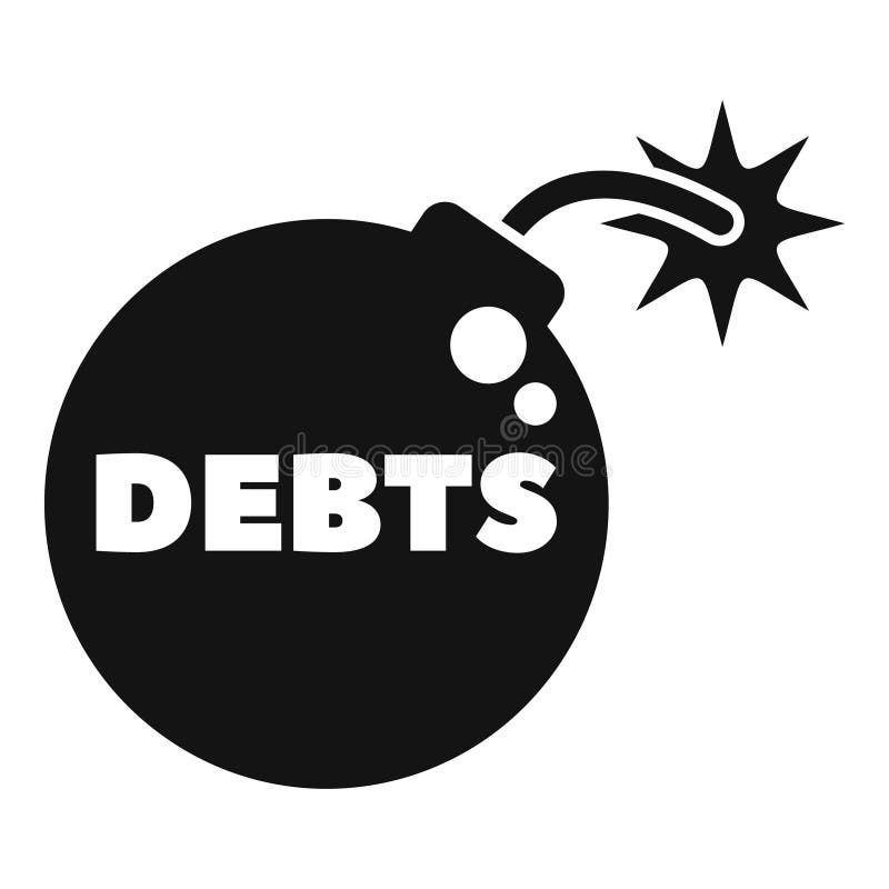 Debt Bomb Exploding Representing Financial Crisis and Bankruptcy Stock ...