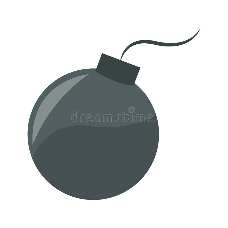Round bomb symbol stock vector. Illustration of military - 136870435