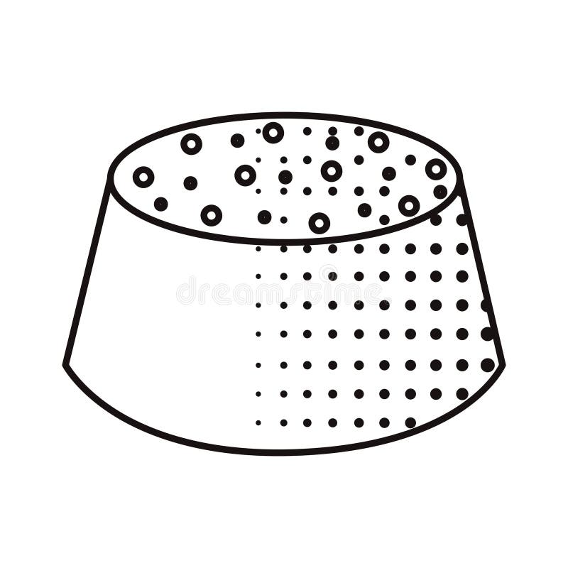 Round Bonbon with Crunchy Topping Texture Outline. Vector Stock Vector ...