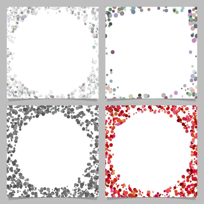 Round Border Background Design Set with Dots Stock Vector ...