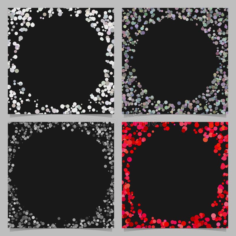 Round Border Background Design Set with Dots Stock Vector ...