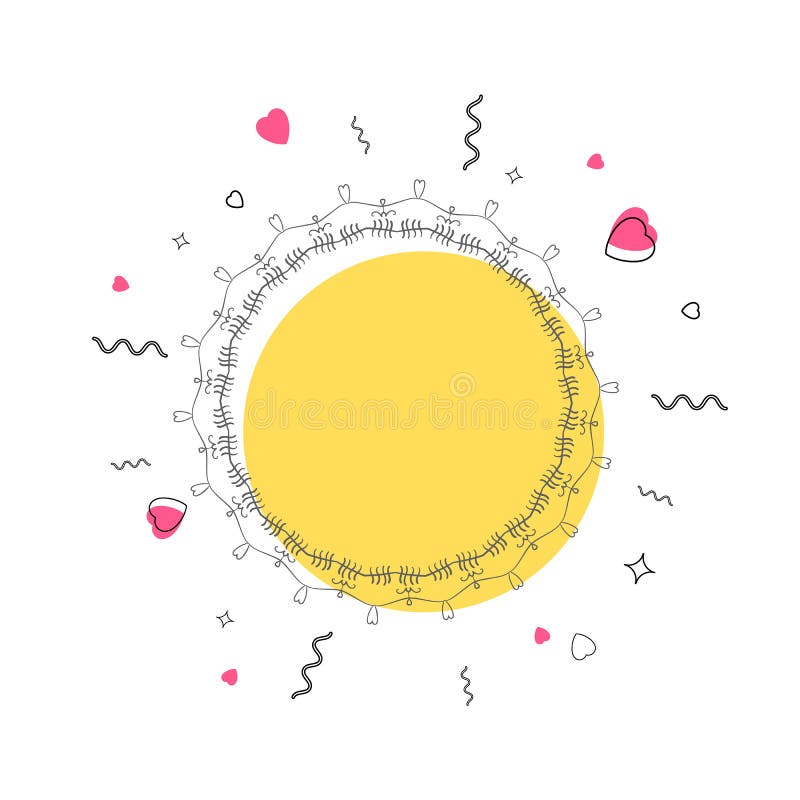 Round Frame Banner. Vector Illustration. Stock Vector - Illustration of ...