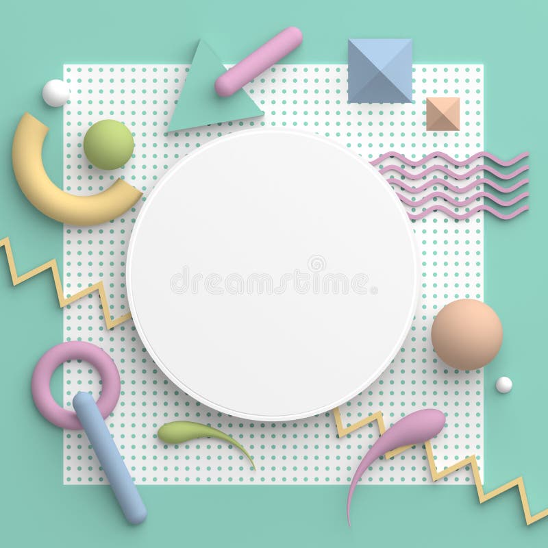 A Round Border Frame with a Copy Space on White Background. Abstract ...