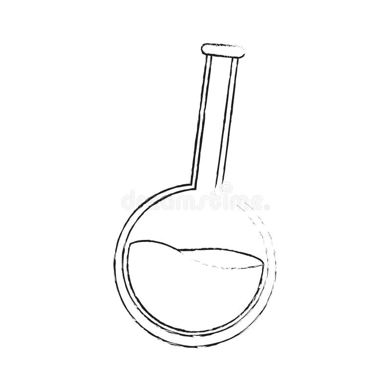 Round Bottom Flask with Red Liquid Icon Image Stock Illustration ...