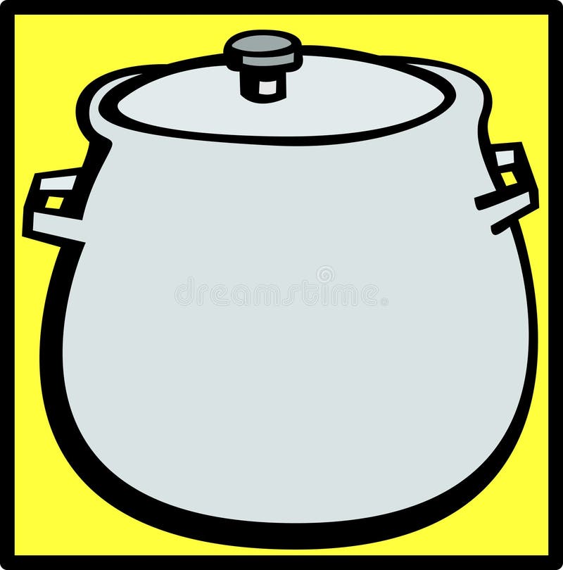 Round Bottom Stock Pot Vector Illustration Stock Vector - Illustration ...