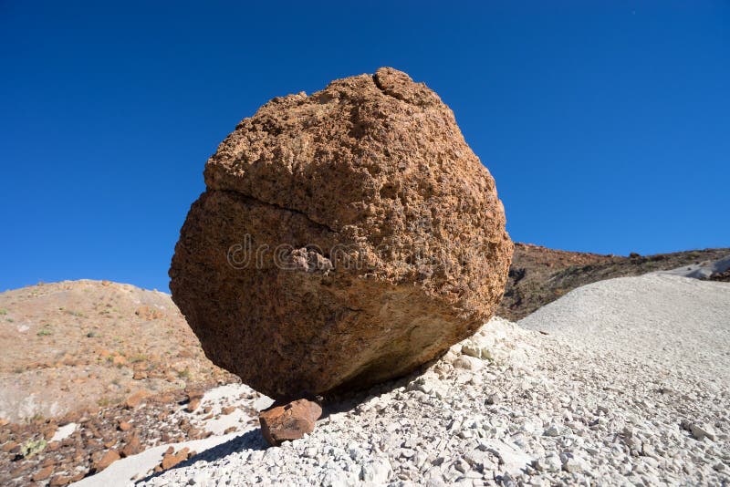 Big Round Boulder in Portuguese Natural Park Stock Photo - Image of ...