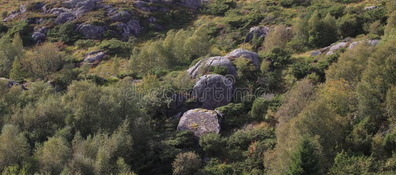 Round Boulder Seen from Lauvnesfjell Stock Image - Image of landscape ...