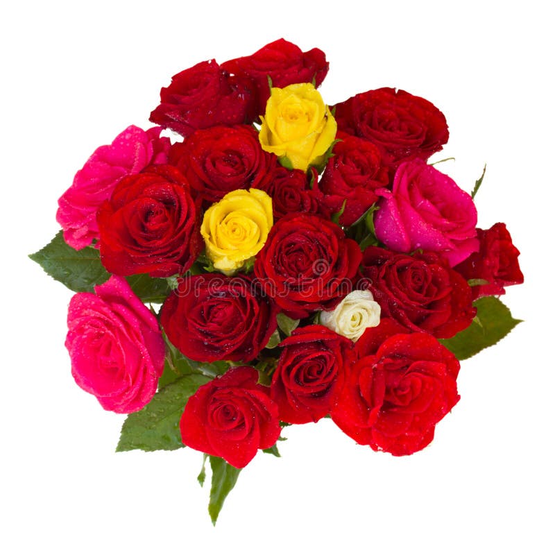 Round bouquet of red roses stock image. Image of occasion - 35912069