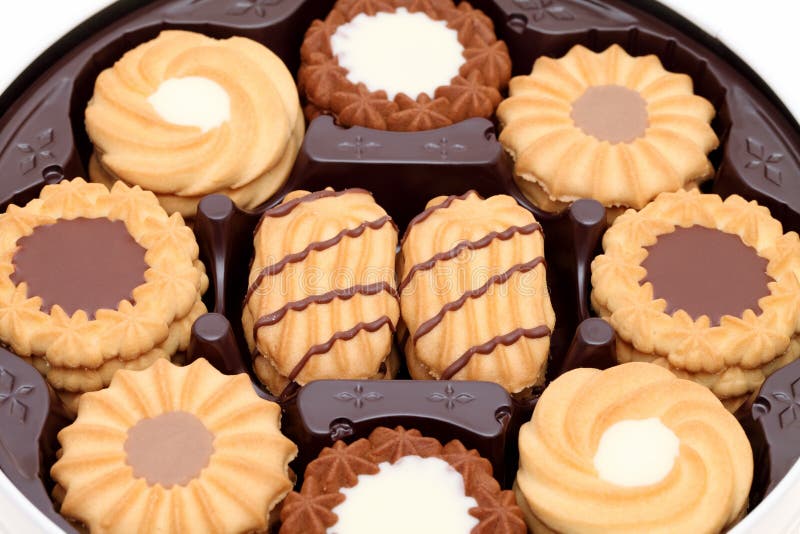 Round box with cookies stock image. Image of isolated - 35417851