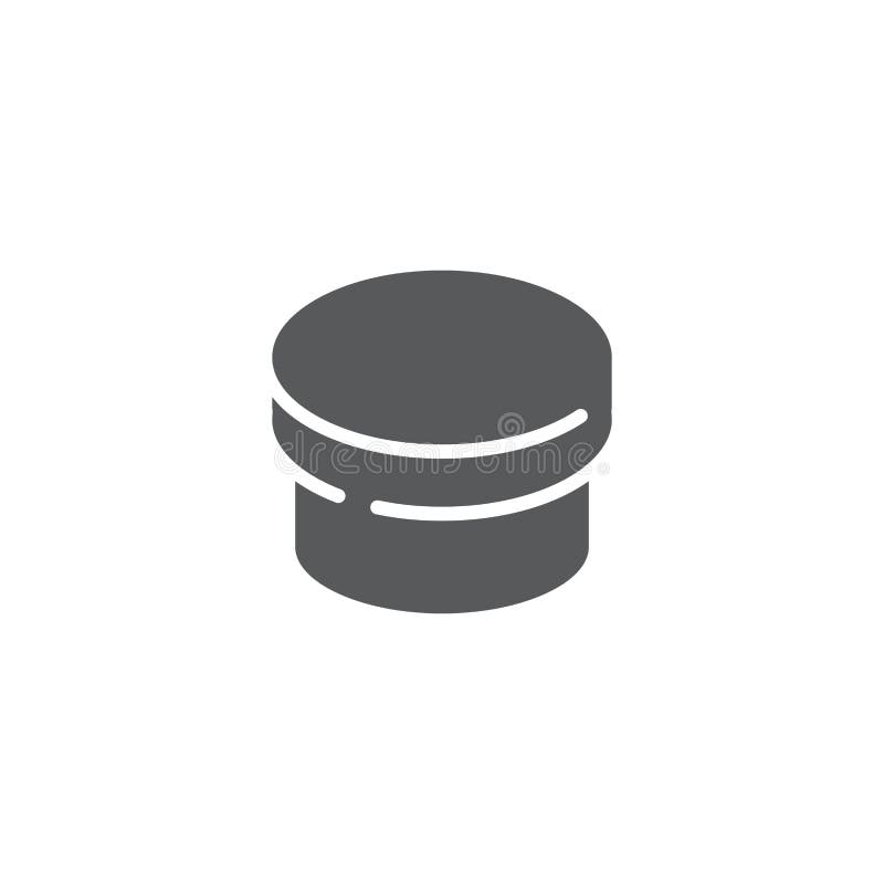 Round Box Vector Icon Symbol Isolated on White Background Stock Vector ...