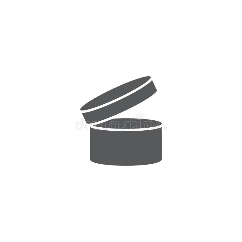 Round Box Vector Icon Symbol Isolated on White Background Stock Vector ...