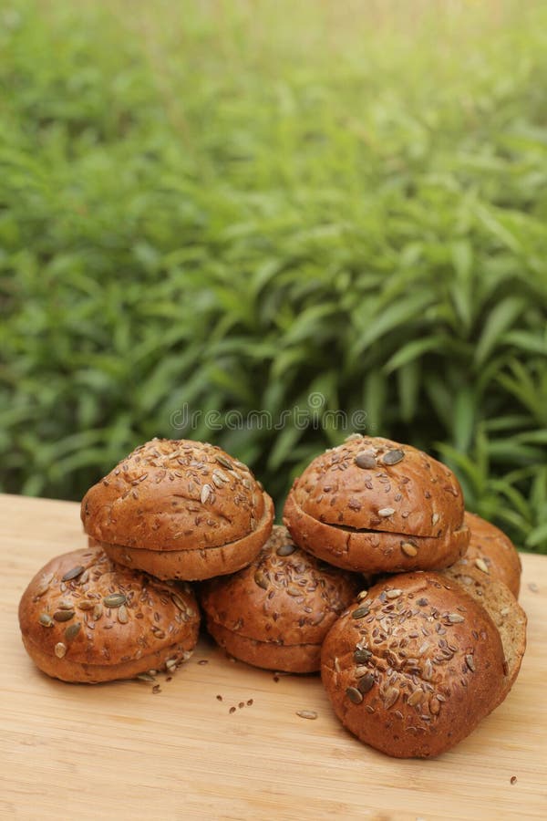 Round bread stock image. Image of sesame, loaf, group - 242215633