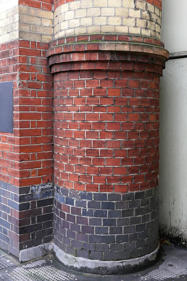 Round brick column stock image. Image of exterior, architecture - 35588895