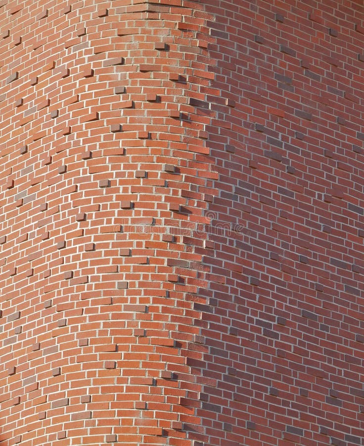 Round Brick Corner stock image. Image of architectural - 16478023