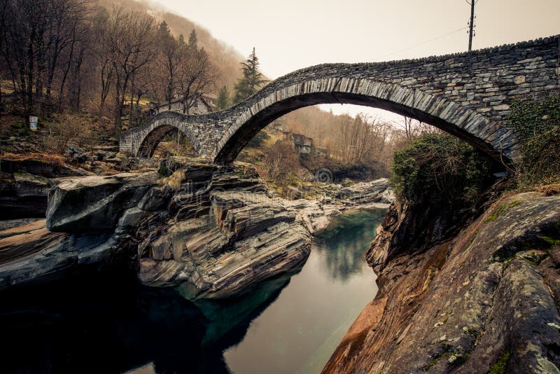 The Round Bridges of Ticino Italy Stock Photo - Image of enthusiastic ...