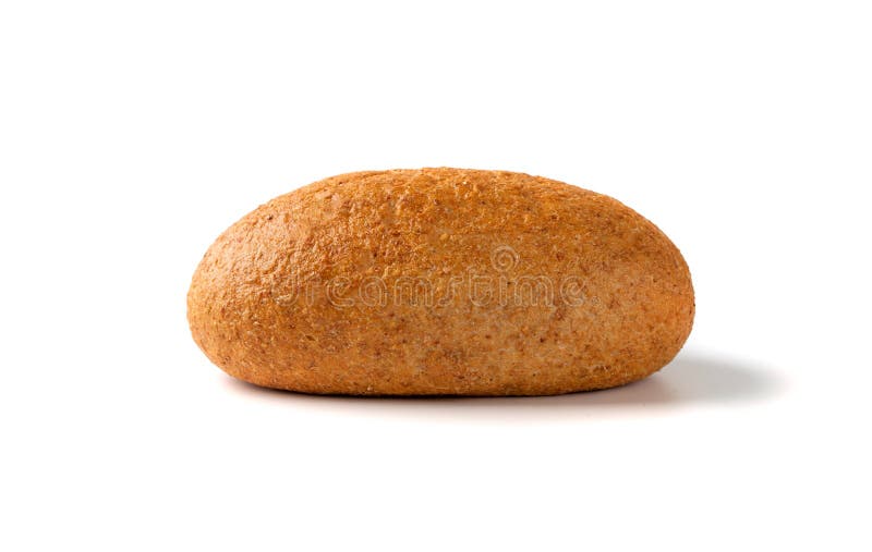 Round Brown Buns Isolated on White Background Stock Image - Image of ...