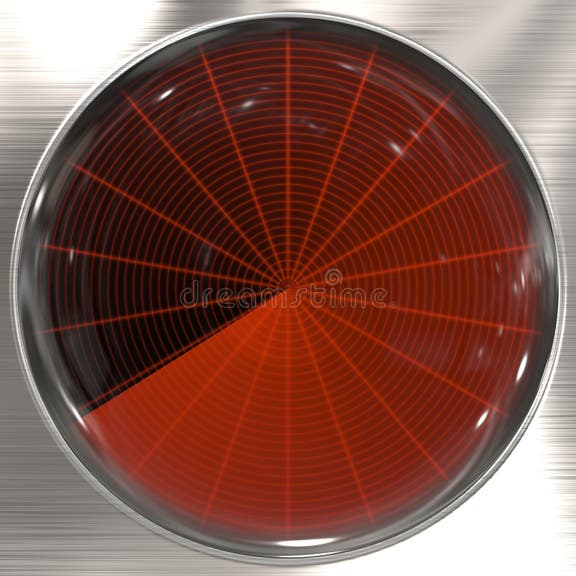 Round brown Sonar sreen stock illustration. Illustration of ...