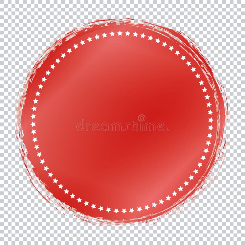 Round Brush Frame Banner on Transparent Background Stock Vector ...
