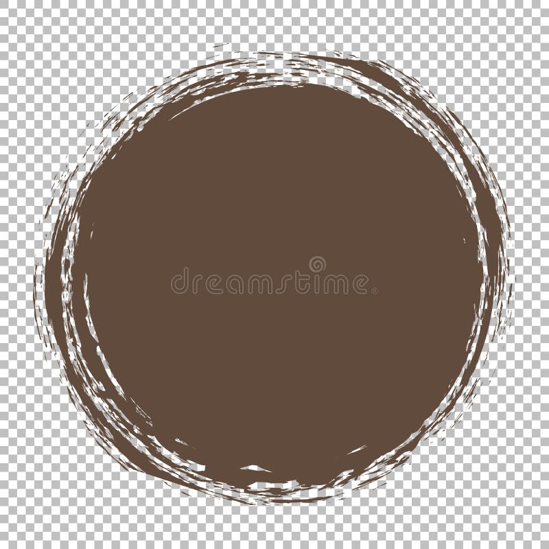 Round Brush Frame Banner on Transparent Background Stock Vector ...