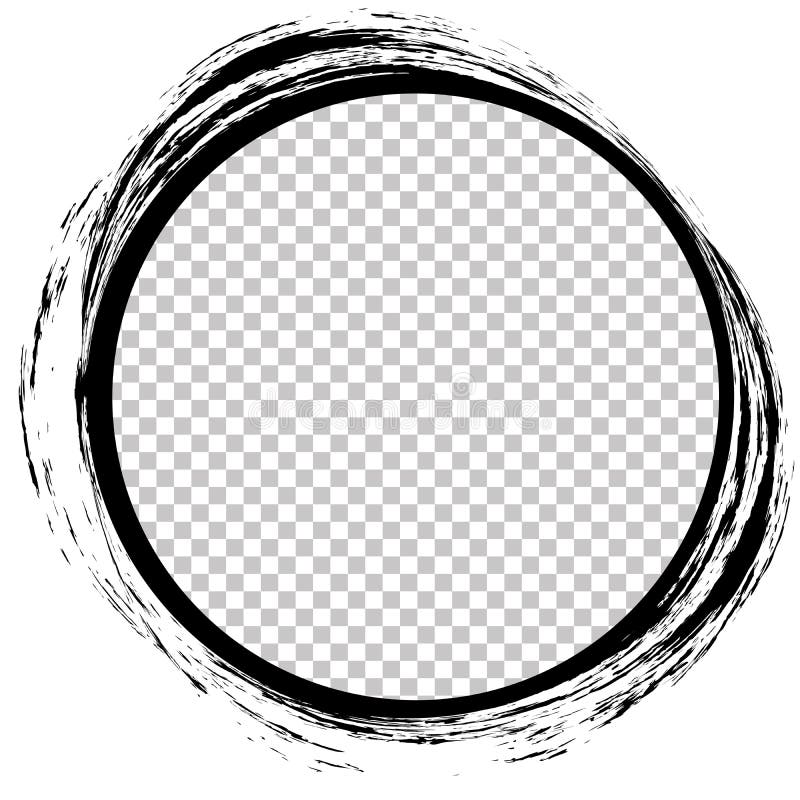 Round Brush Painted Ink Stamp Frame with Transparent Place for Your ...