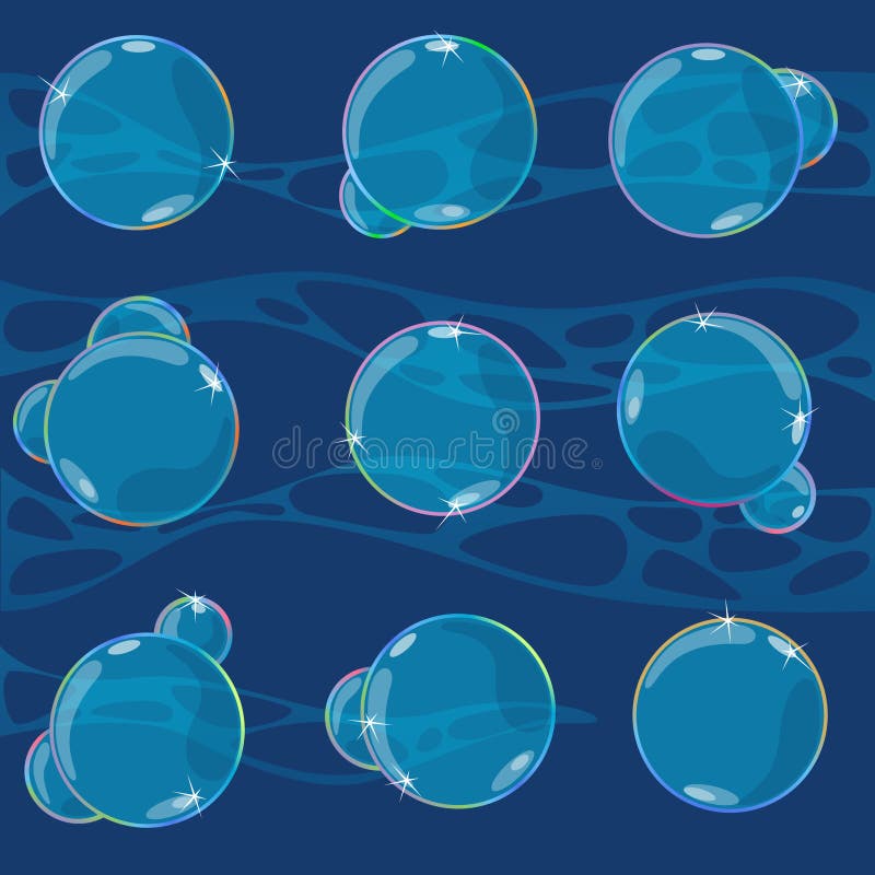 Round bubbles in water stock vector. Illustration of rainbow - 51294492