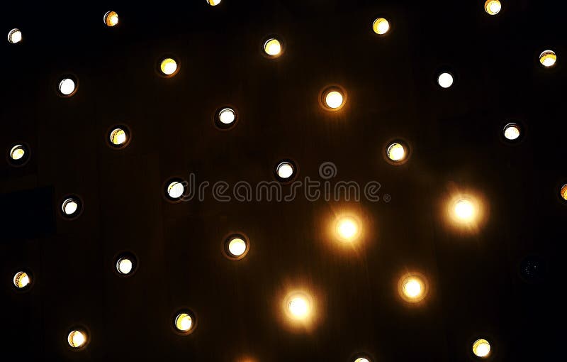 Round bulbs on ceiling stock photo. Image of school, hall - 85002304