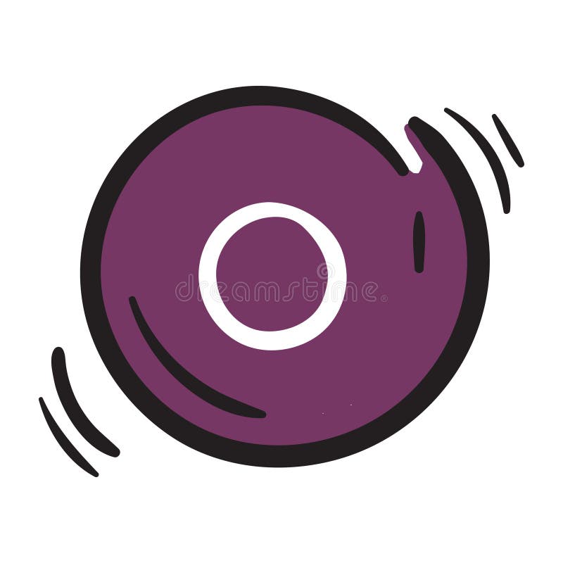 Round Burgundy Button with a White Circle. Simple Vector Element on ...