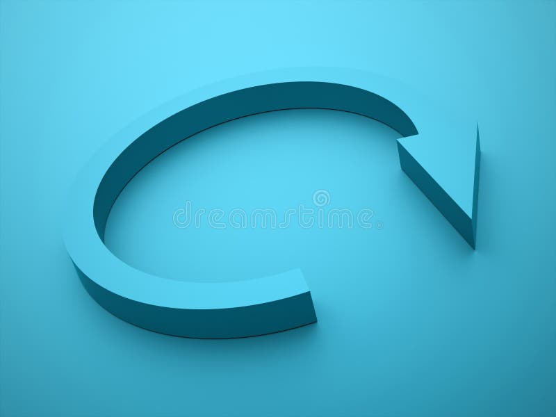 Round Business Arrow Icon Rendered Stock Illustration - Illustration of ...