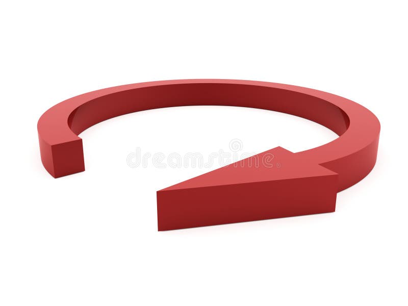 Round Business Arrow Icon Rendered Stock Illustration - Illustration of ...