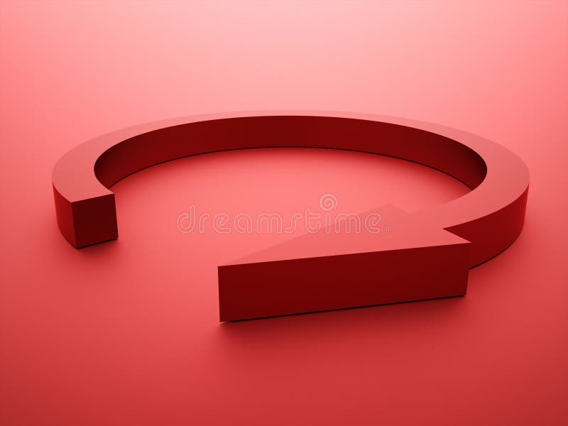 Round Business Arrow Icon Rendered Stock Illustration - Illustration of ...