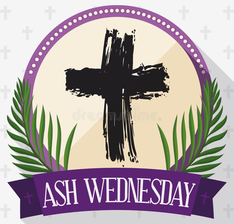 Holy Cross with a Large Fabric with Holy Week Text, Vector Illustration ...