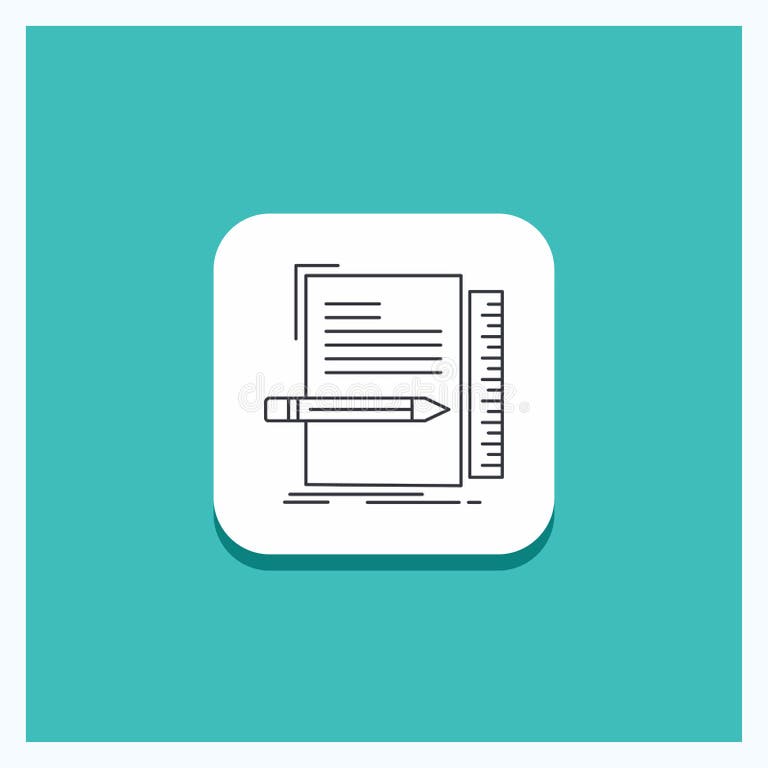 Round Button for Code, Coding, File, Programming, Script Line Icon Turquoise Background Stock ...