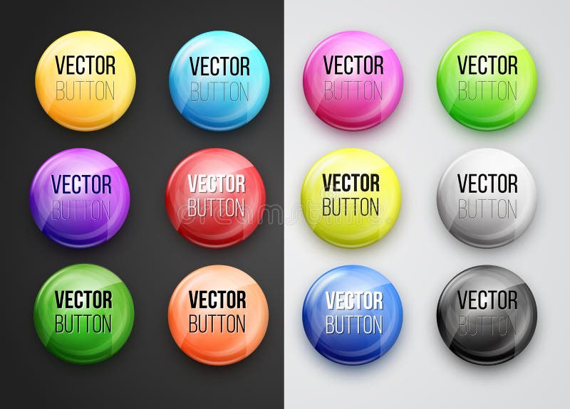 Round button stock vector. Illustration of circle, creative - 49578978