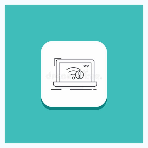 Round Button for Connection, Error, Internet, Lost, Internet Line Icon ...