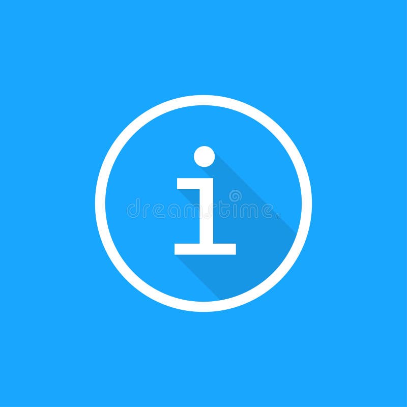 Round Button. Cursor Icon. Vector Flat Icon with Info Icon. Stock ...