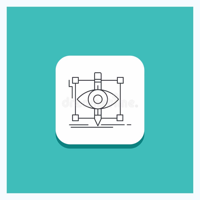 Round Button for Design, Draft, Sketch, Sketching, Visual Line Icon ...