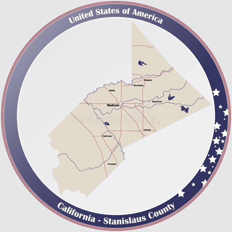 Stanislaus County, California Map Vector Stock Vector - Illustration of ... Stanislaus County, California Map Vector Stock Vector - Illustration of ...